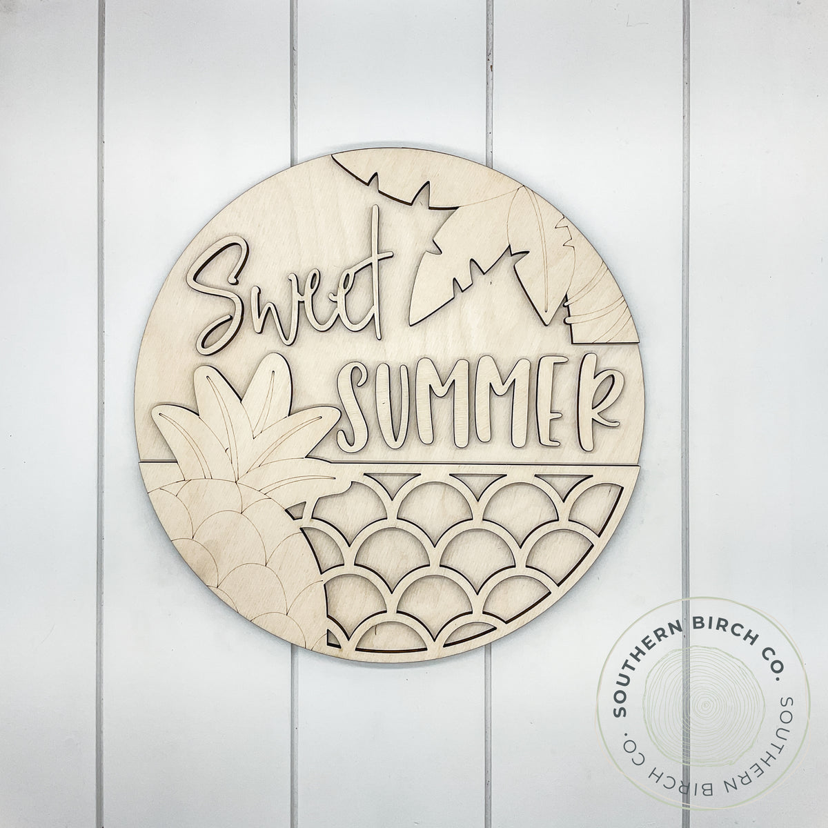 Sweet Summer 3D Round Blank (Palm Tree) | Southern Birch Company