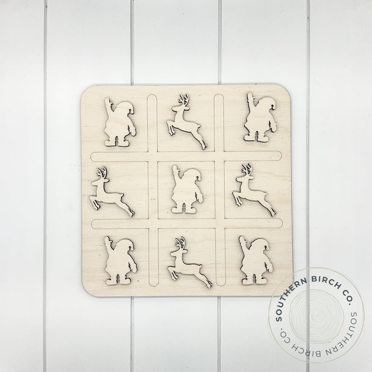 Tic Tac Toe Game (Santa/Reindeer) | Southern Birch Company