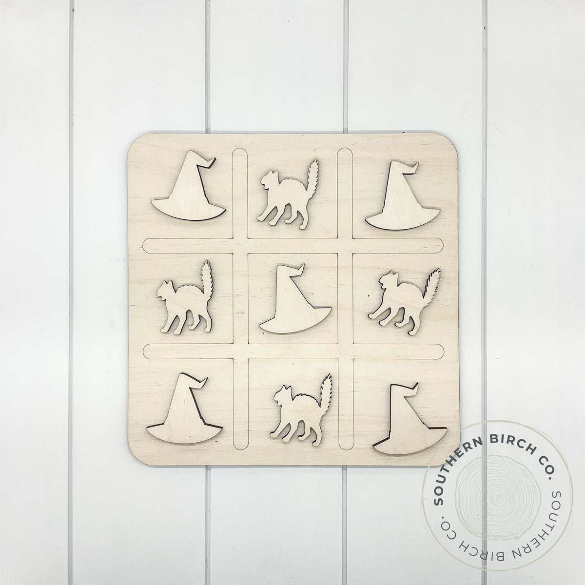 Tic Tac Toe Game (Witch Hat/Cat) | Southern Birch Company