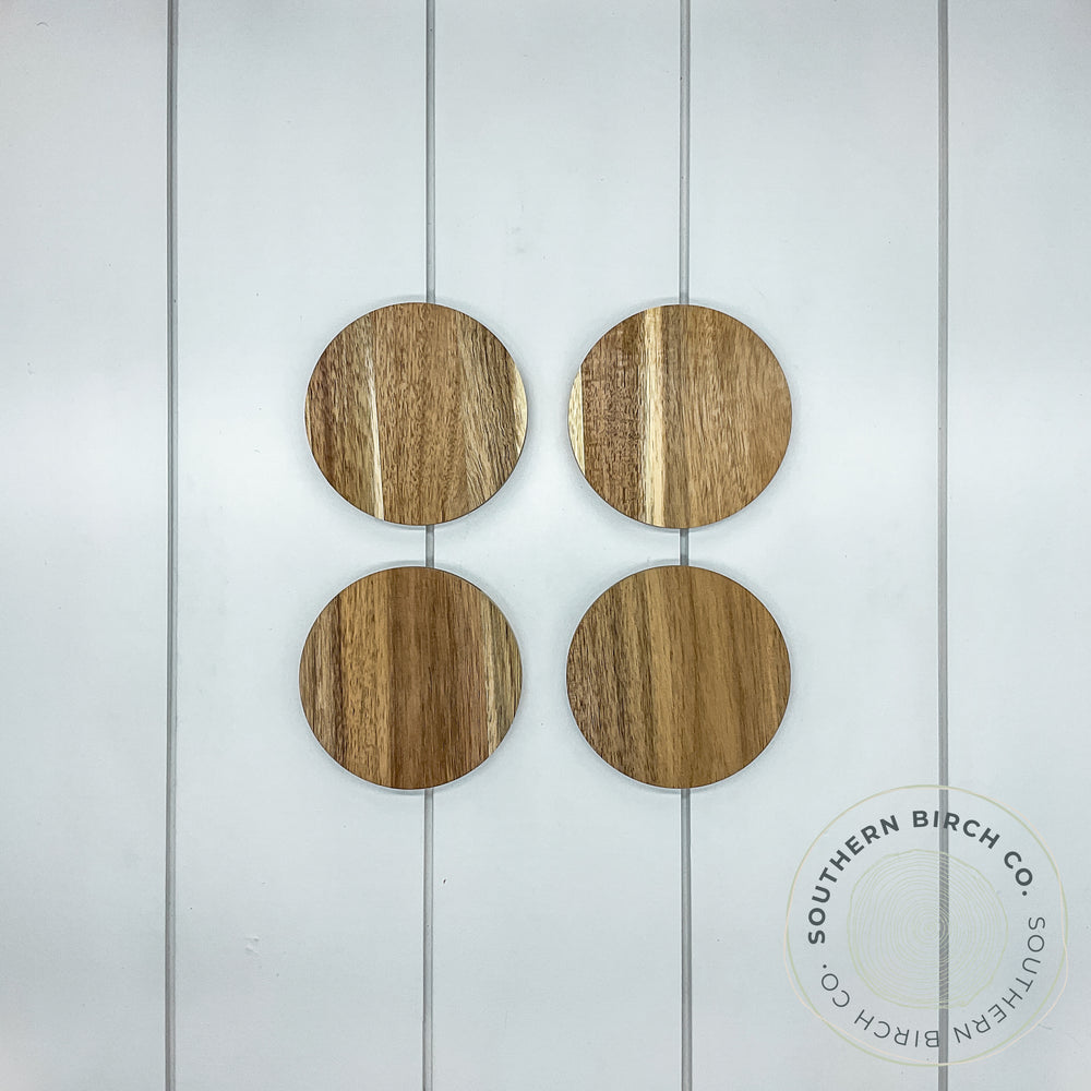 Acacia Wood Coasters (Round) | Southern Birch Company