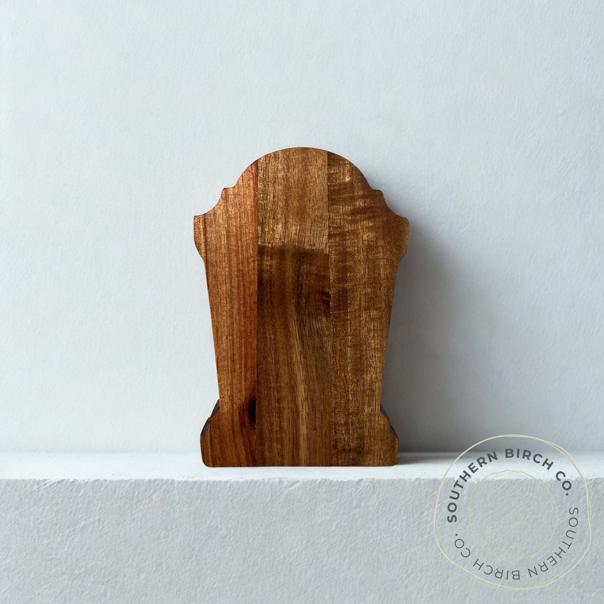 Acacia Wood Shelf Block (Tombstone Style 1) | Southern Birch Company