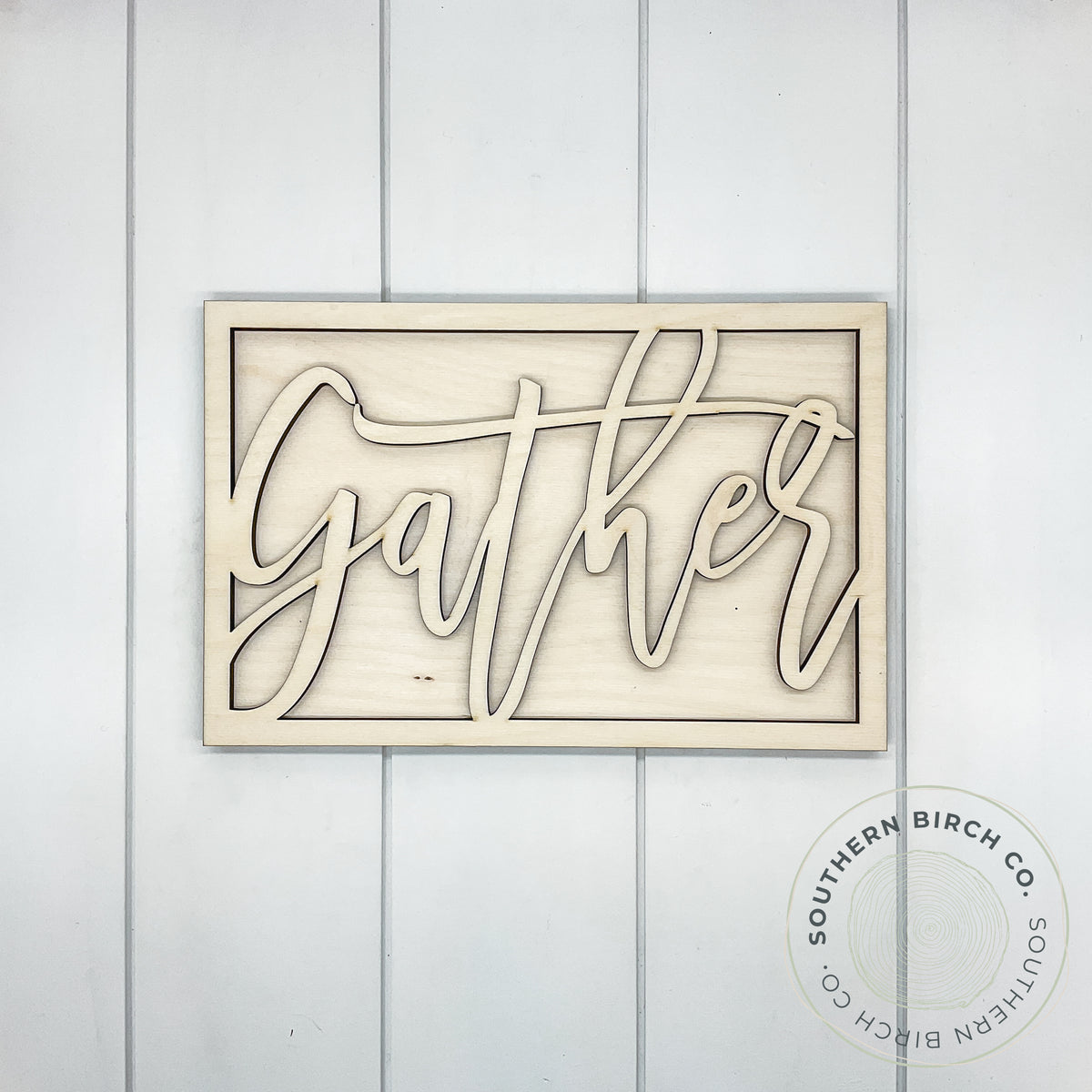 Gather 3D Framed Sign Blank | Southern Birch Company