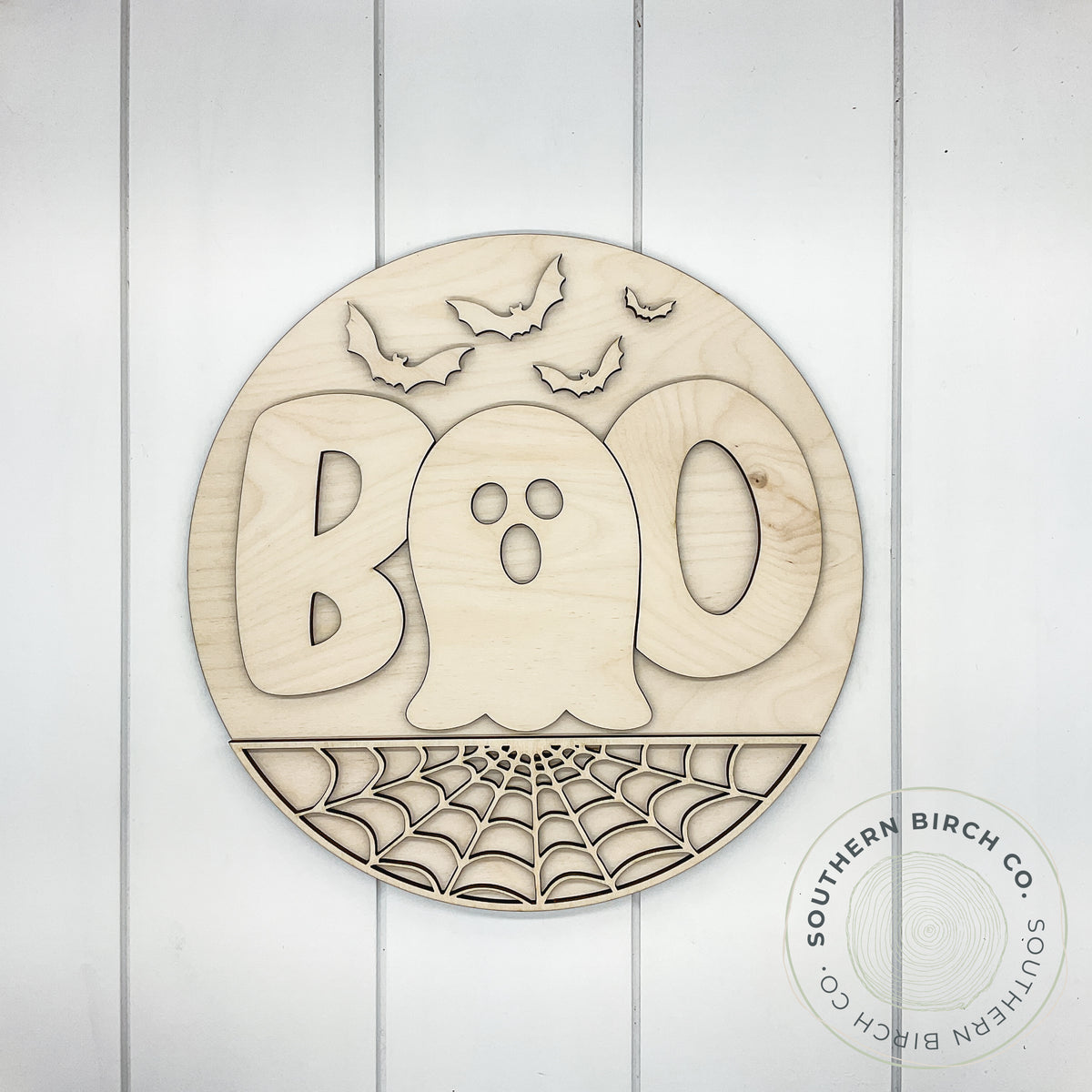 Boo 3D Round Blank (Ghost) | Southern Birch Company