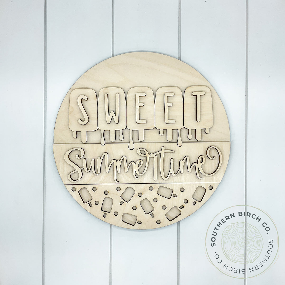 Sweet Summertime 3D Round Blank (Popsicles) | Southern Birch Company