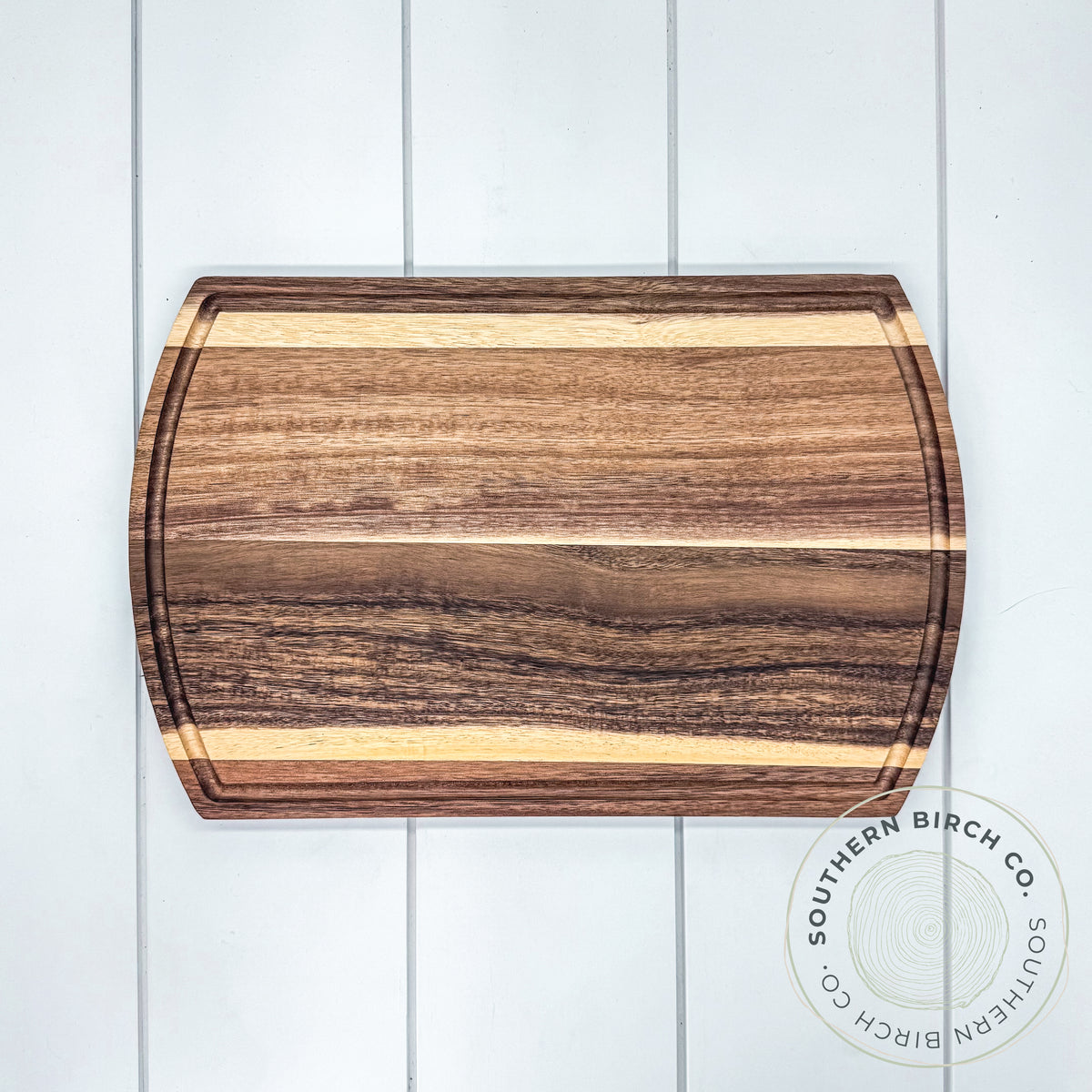 Acacia Wood Cutting Board (Rounded Rectangular Thin) | Southern Birch ...