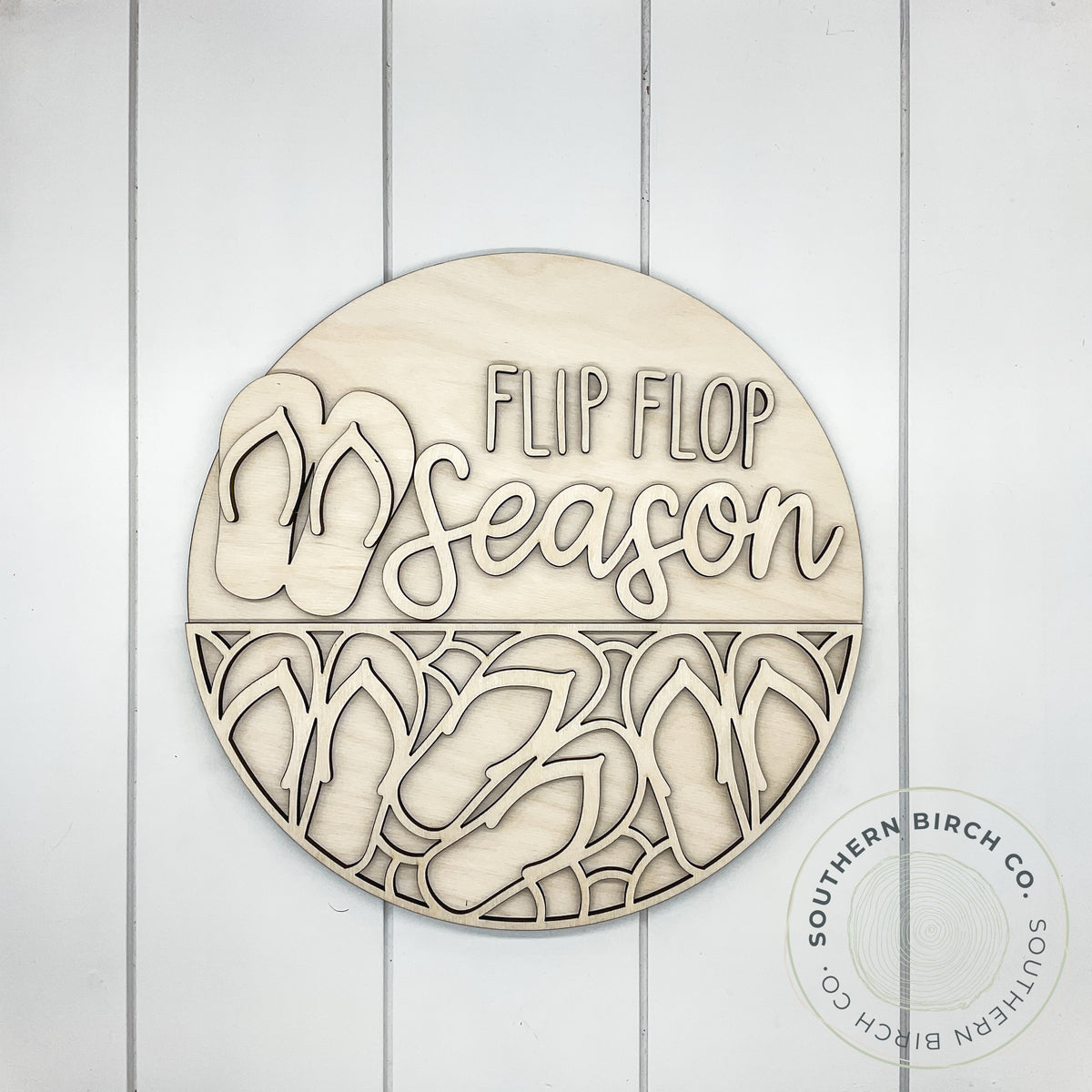 Flip Flop Season 3D Round Blank | Southern Birch Company