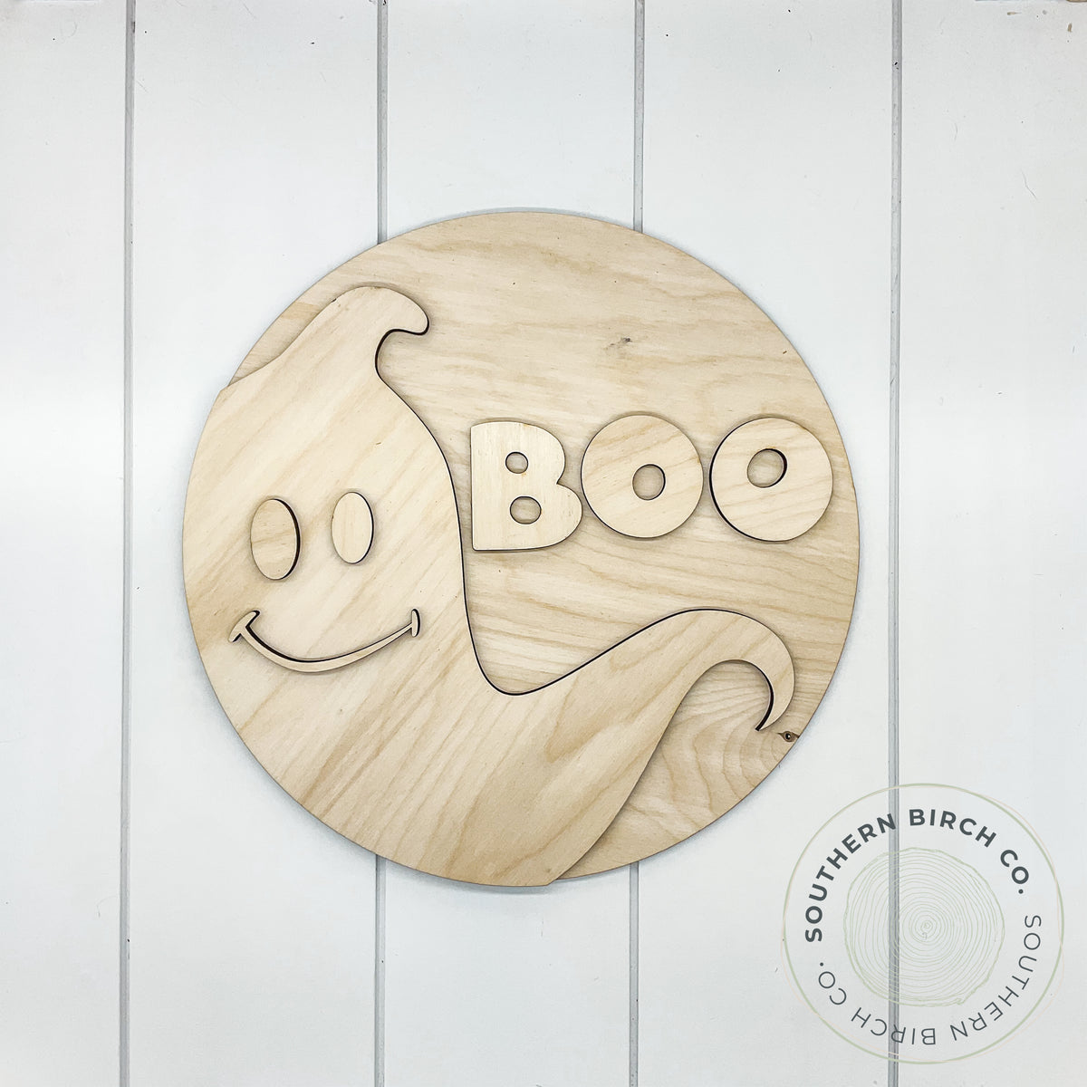 Boo 3D Round Blank | Southern Birch Company