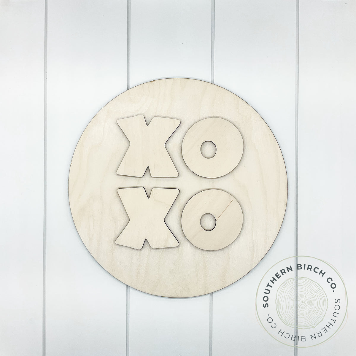 XOXO 3D Round Blank | Southern Birch Company