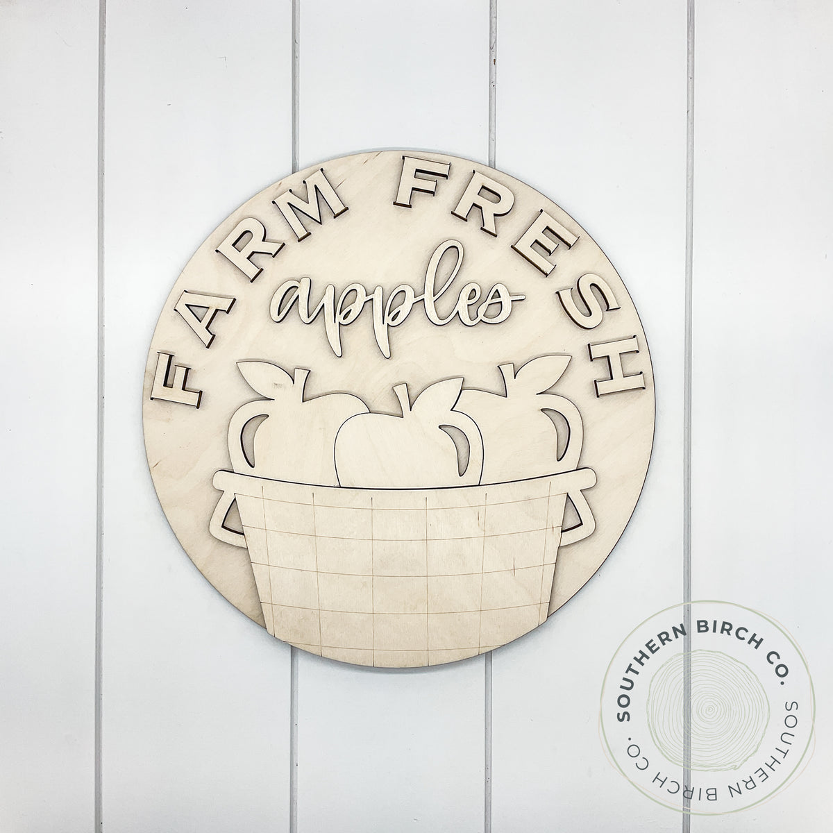Farm Fresh Apples 3D Round Blank | Southern Birch Company